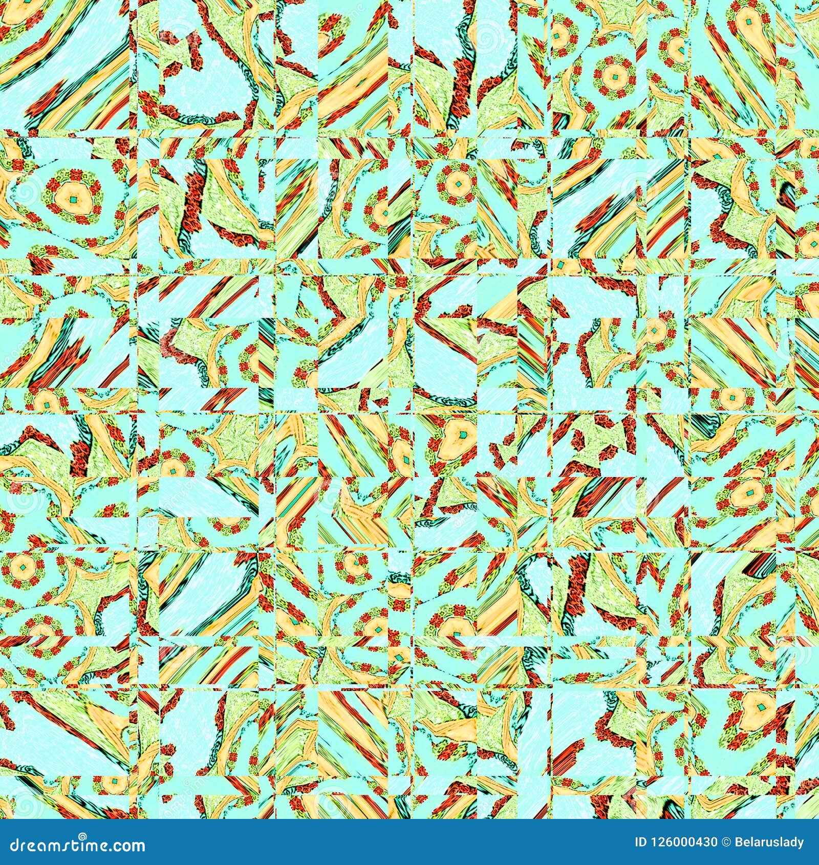 Dynamic Squares Pattern in Irregular Elements Stock Illustration ...