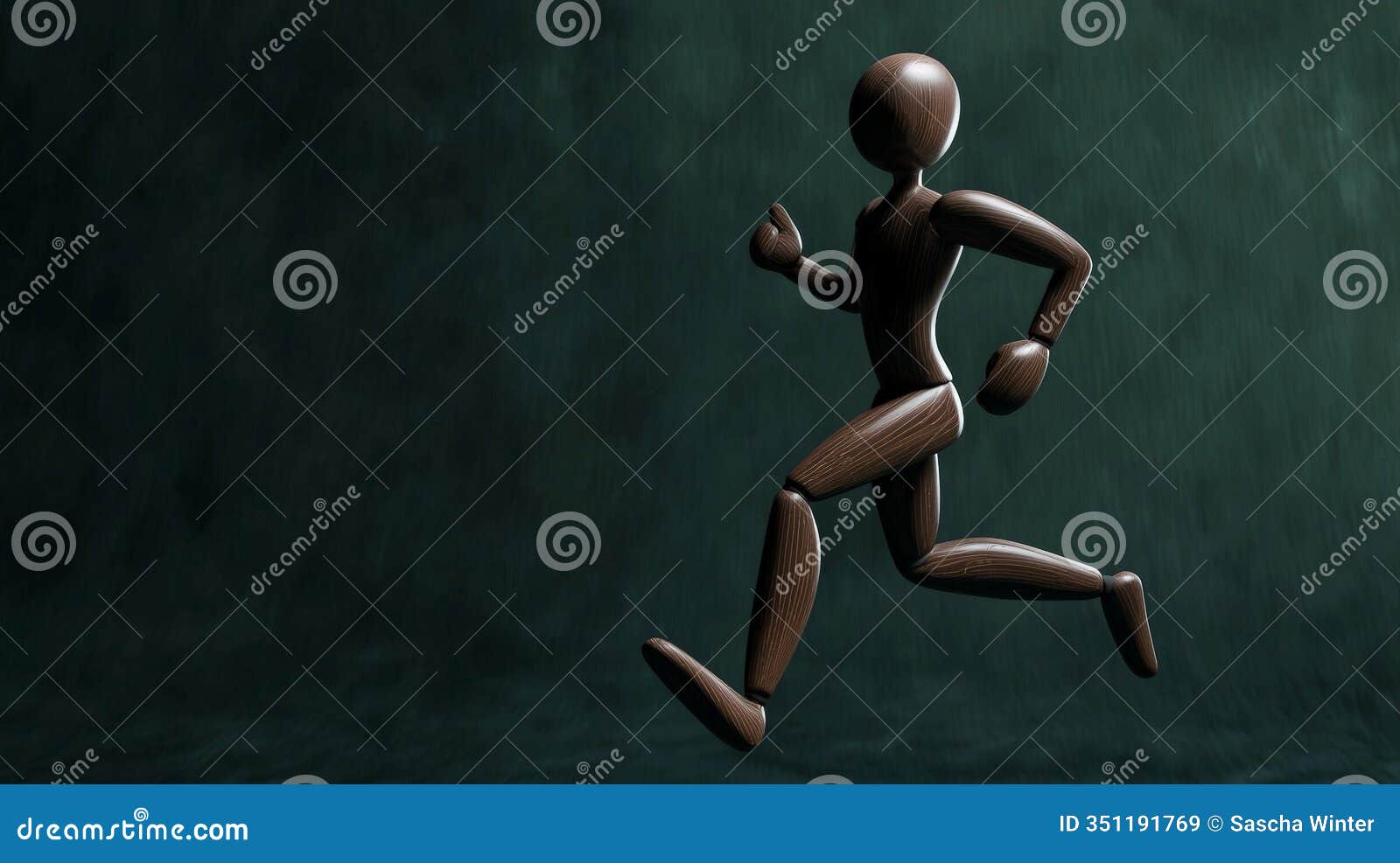 Dynamic Stickman: Leather-Textured Motion. Generative AI Stock ...