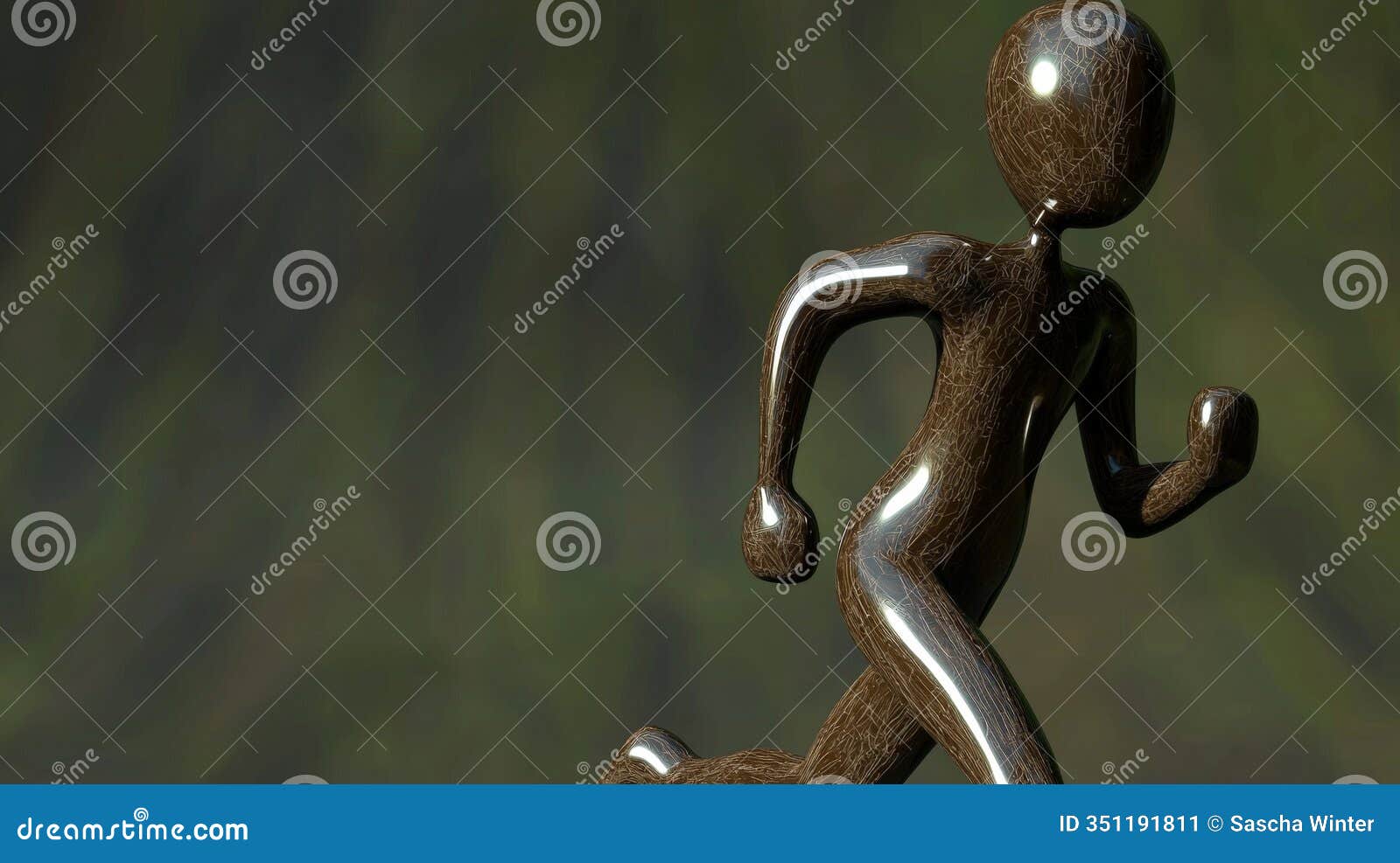 Dynamic Stickman: Leather-Textured Motion. Generative AI Stock ...