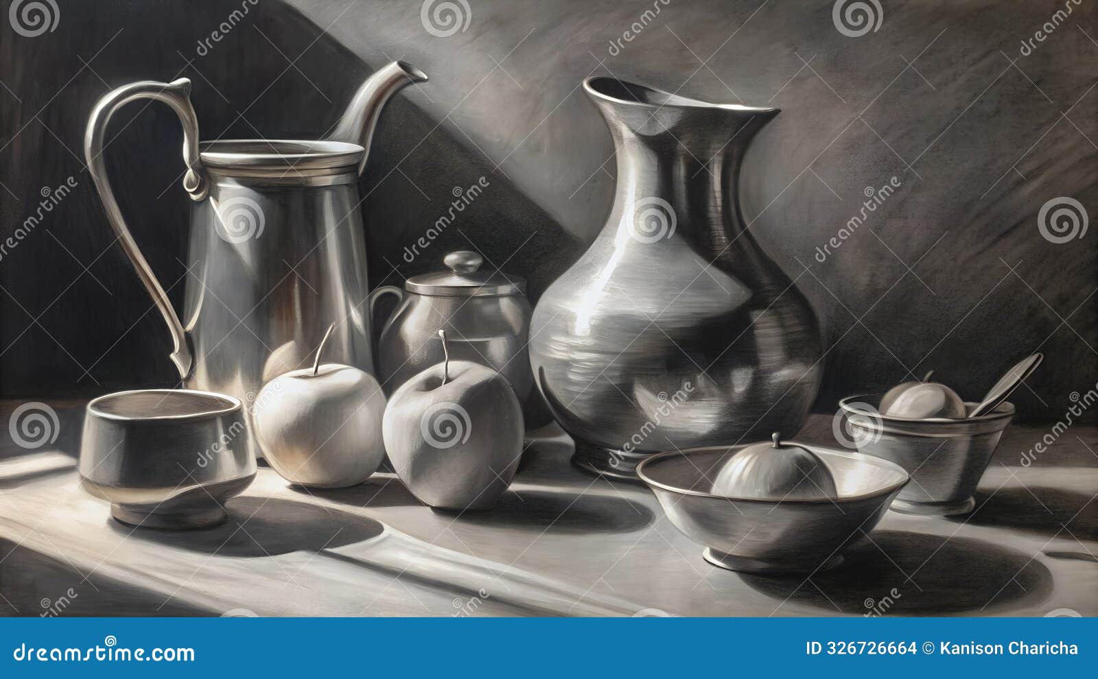 Dynamic Still Life in Charcoal: Capturing Form, Light, and Shadow ...