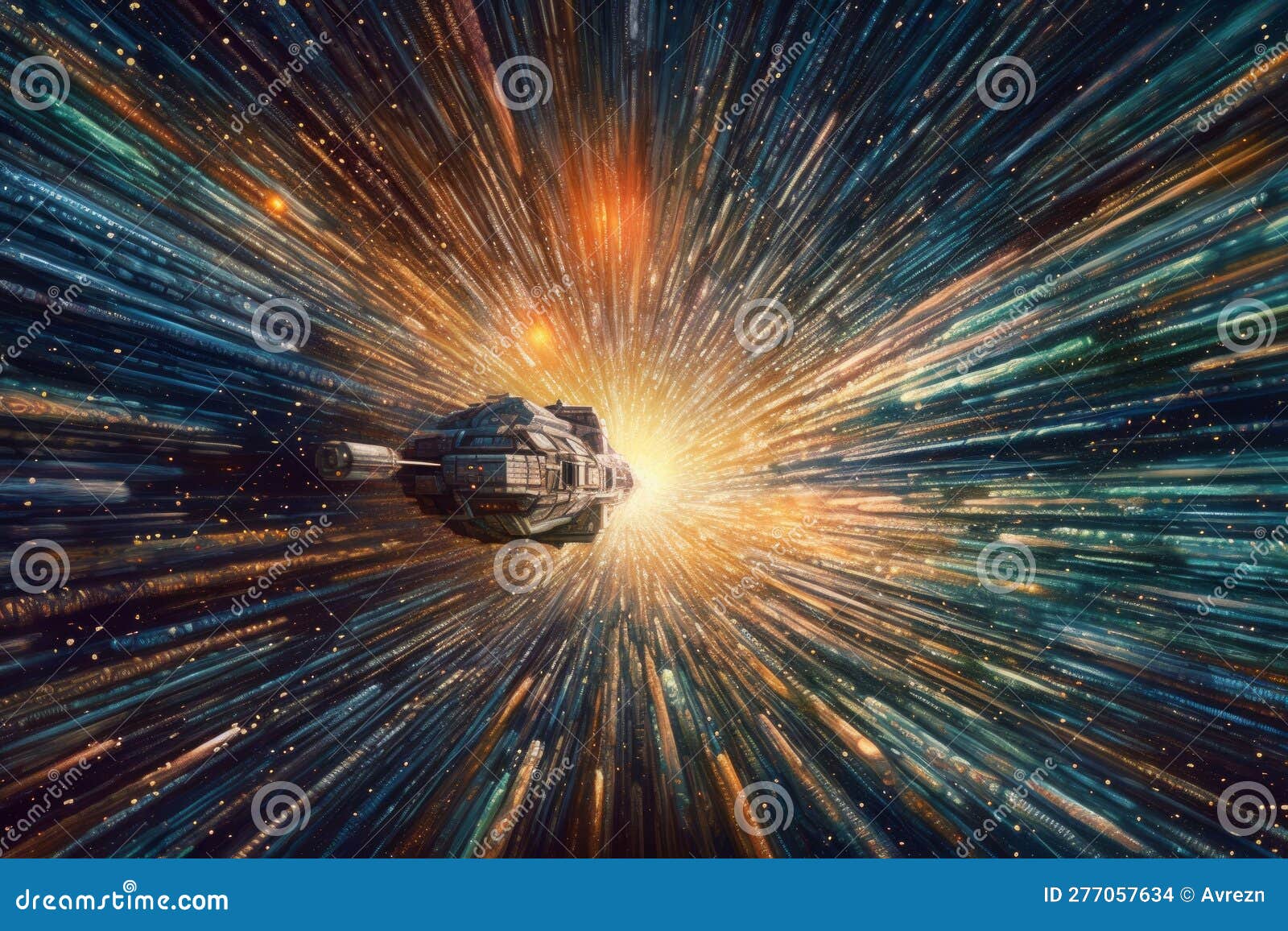 Spaceship Entering A Wormhole Royalty-Free Stock Photography ...