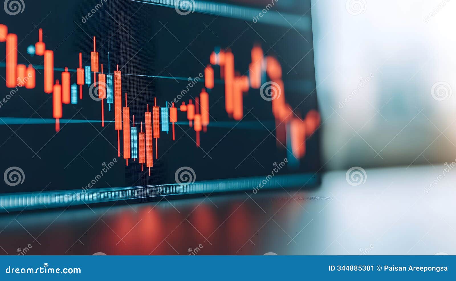Dynamic Stock Market Trends Visualization with Vibrant Candlestick ...