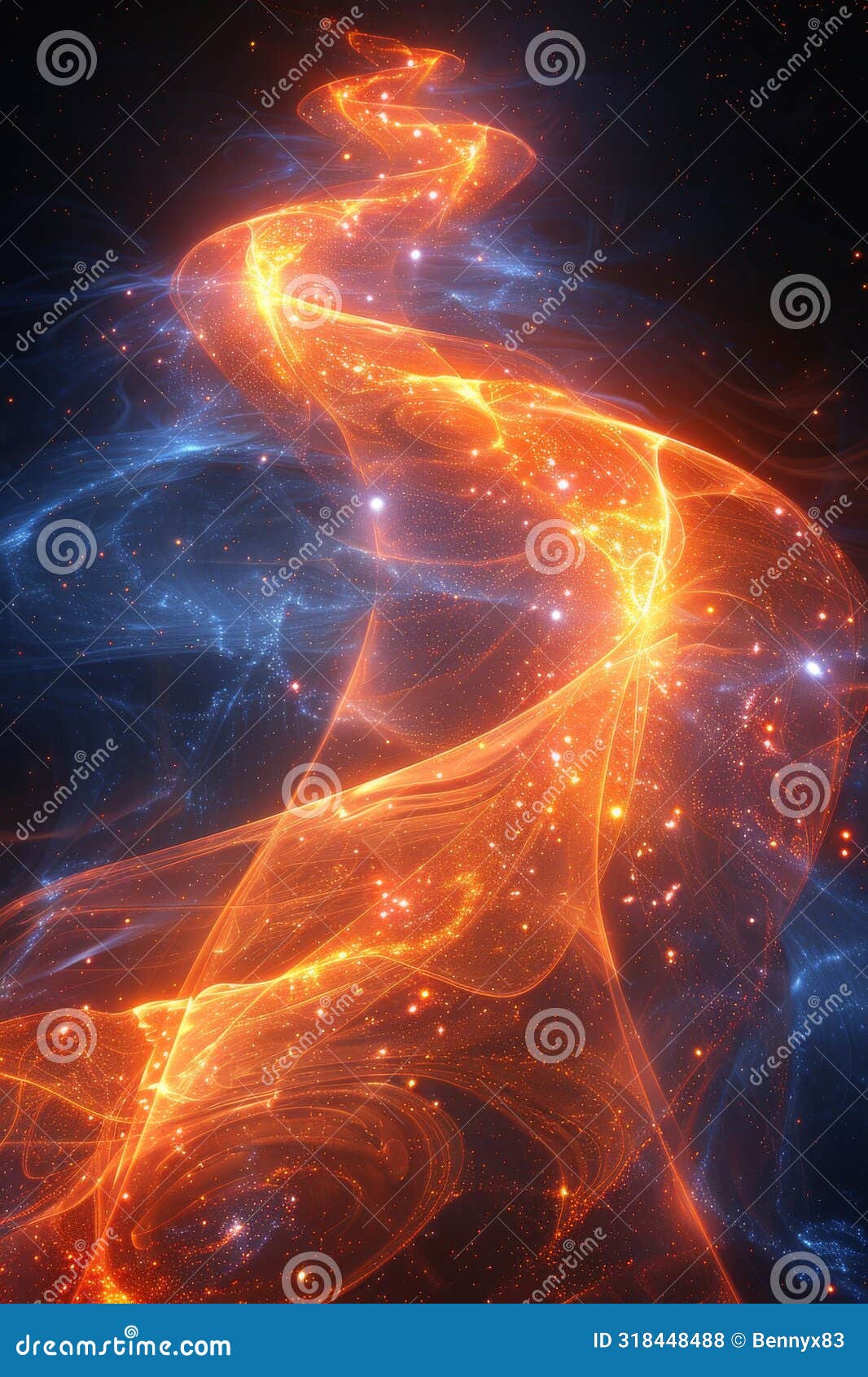Dynamic Stream of Light stock illustration. Illustration of energy ...