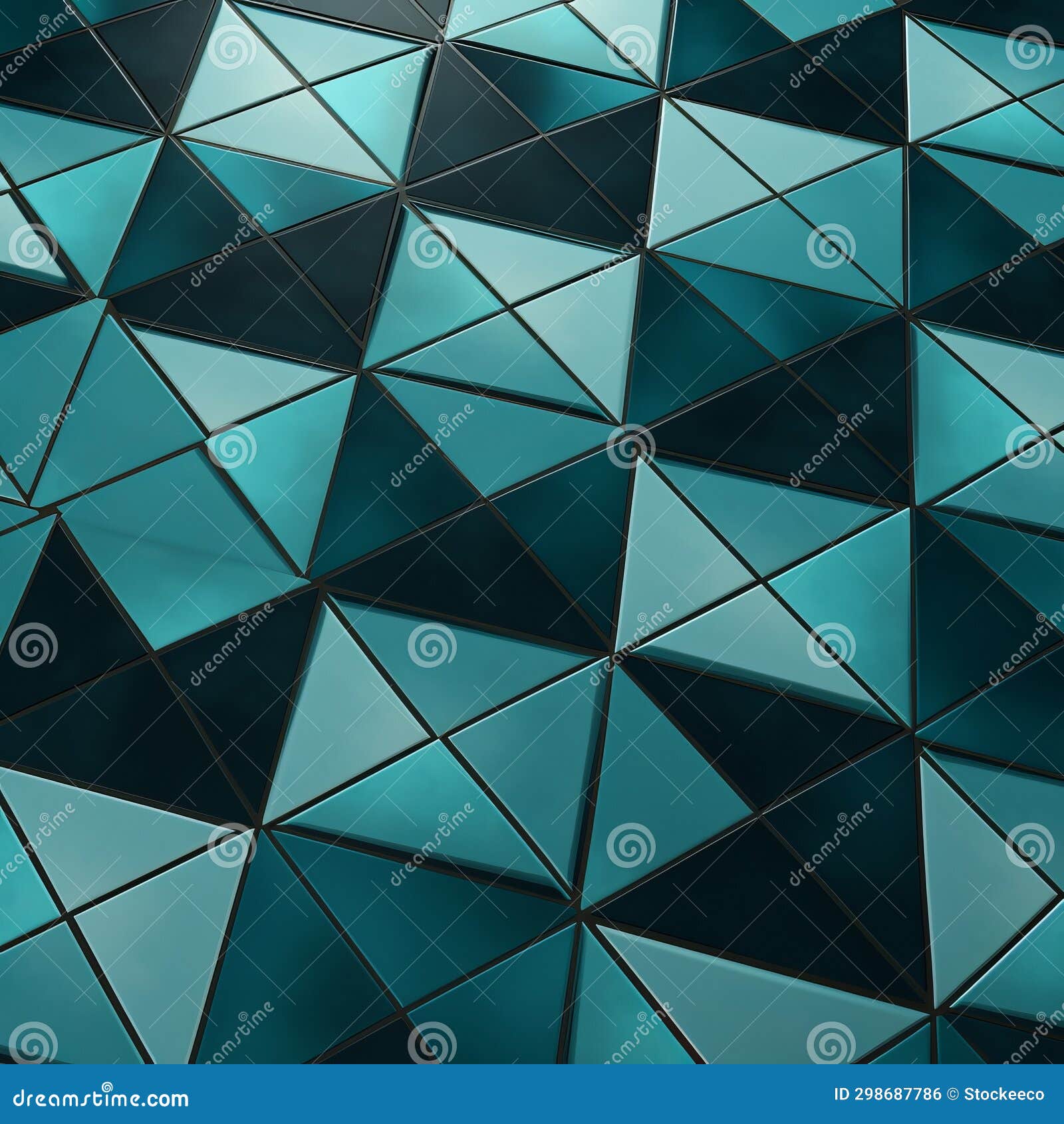 Dynamic Structures a Polished Blue Tiled Pattern with Metallic Surfaces ...