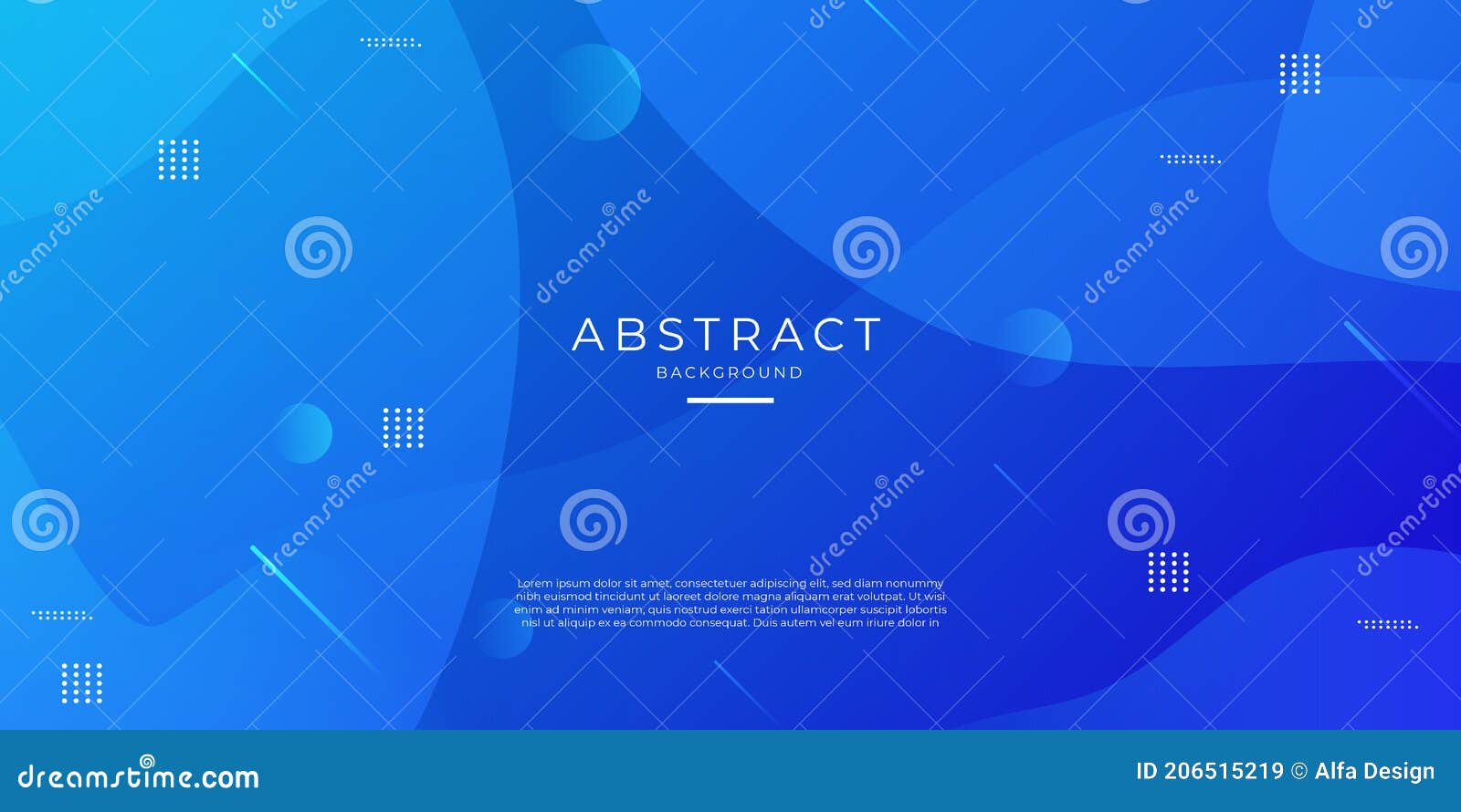 Dynamic Style Banner Design with Modern Fresh Blue Concept. Blue ...