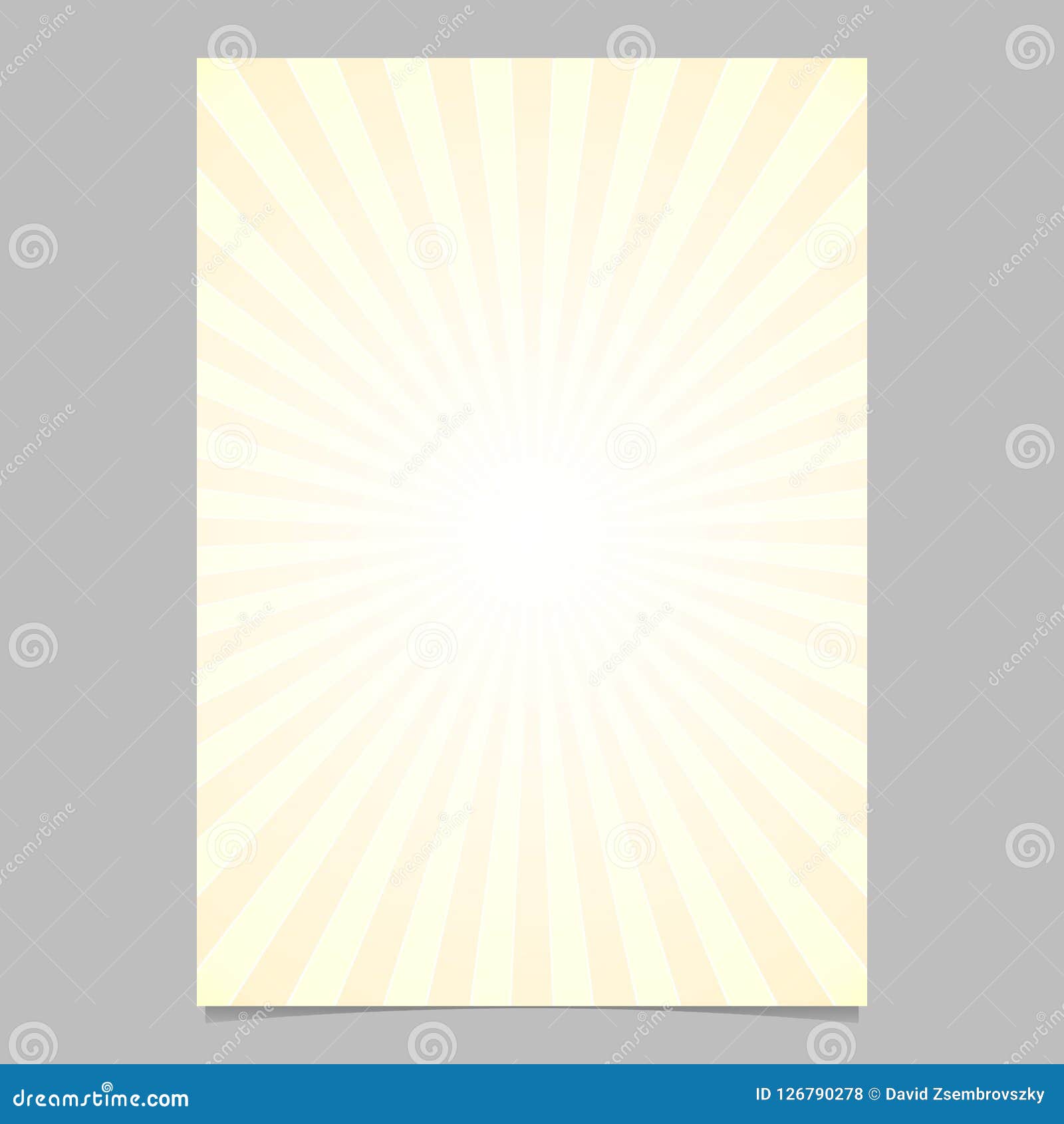 Dynamic Sunray Cover Template - Vector Poster Background Design with ...