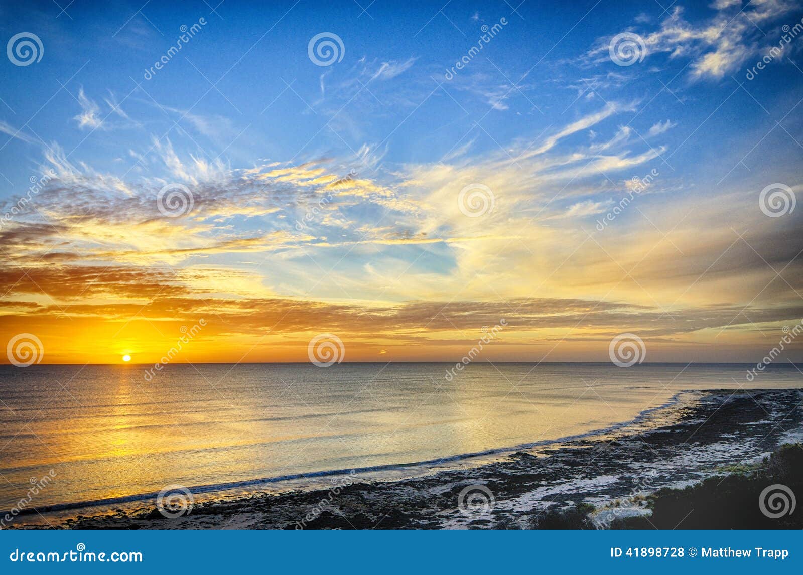Dynamic Sunset in South Australia Stock Photo - Image of outdoor, shore ...