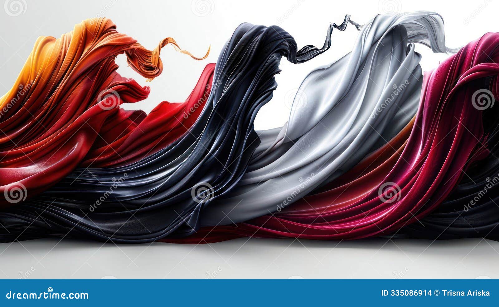 A Dynamic Swirl of Colorful Fabric-like Textures Blending Seamlessly ...