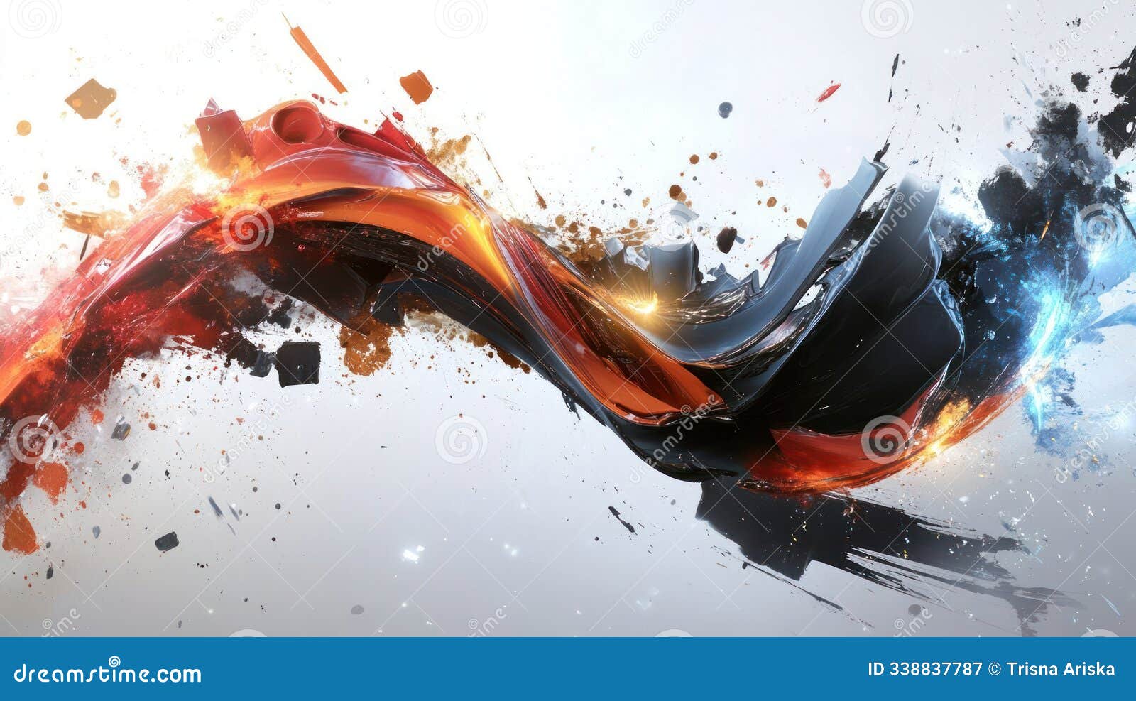 A Dynamic Swirl of Colors Representing Energy and Creativity in a ...