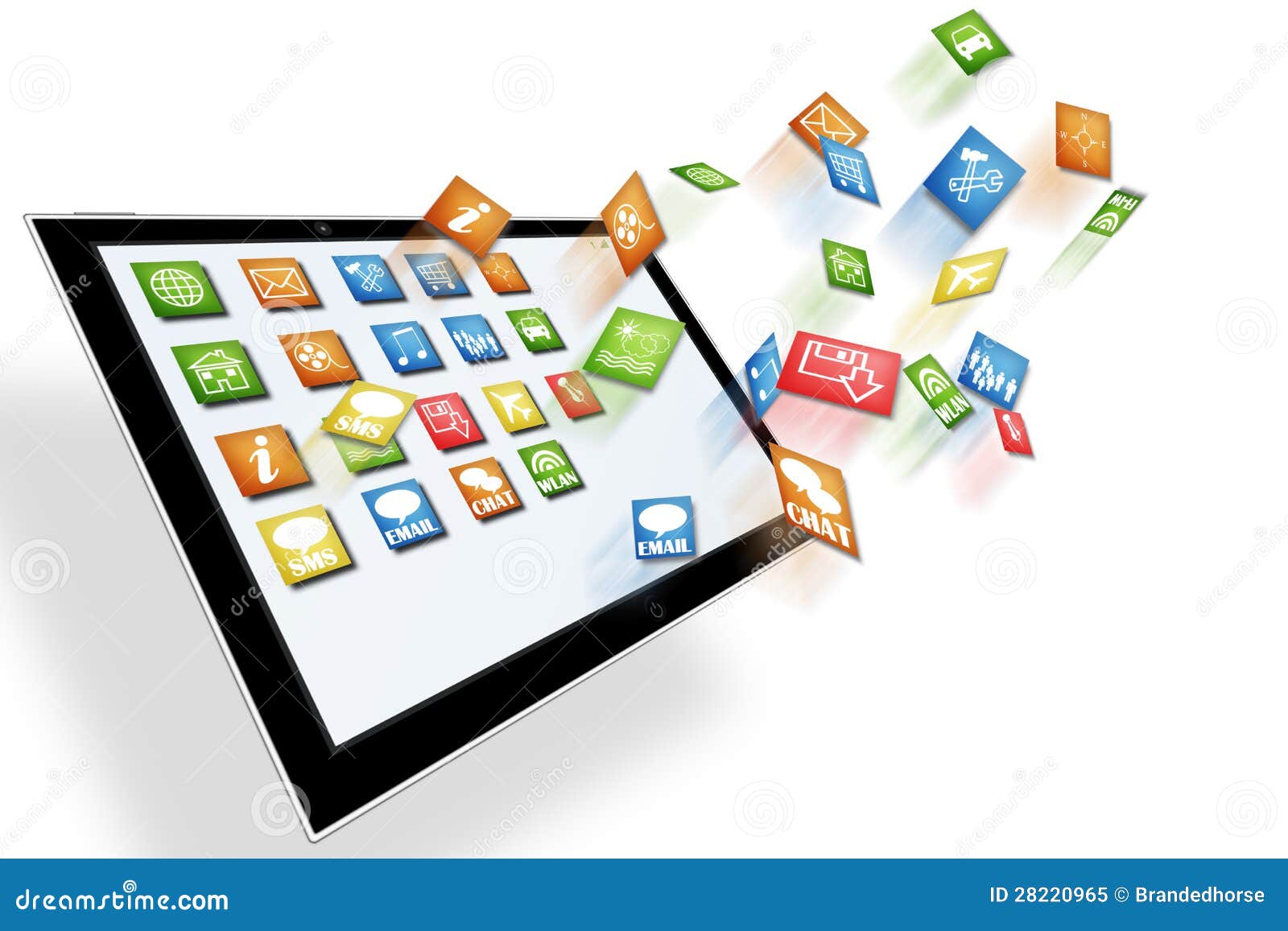Dynamic Tablet Computer Illustration Stock Illustration - Illustration ...