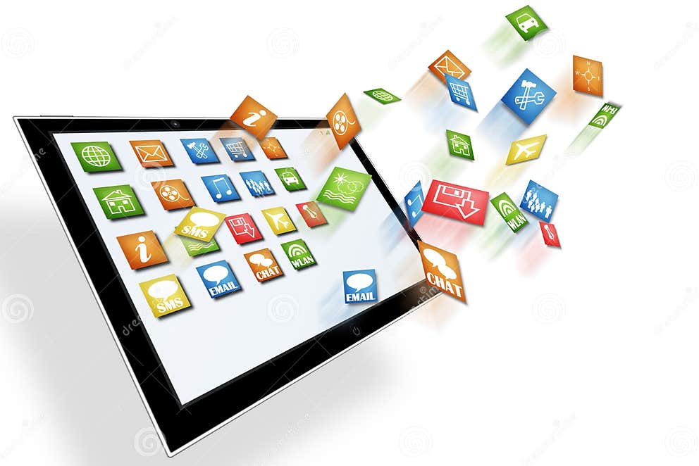 Dynamic Tablet Computer Illustration Stock Illustration - Illustration ...