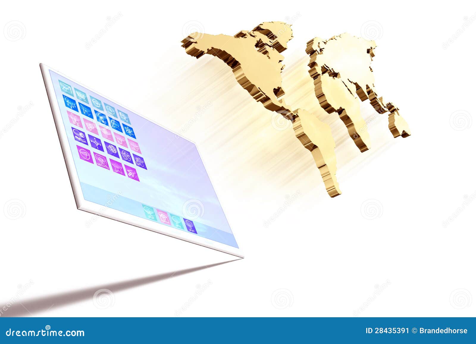 Dynamic Tablet Computer Illustration Stock Illustration - Illustration ...