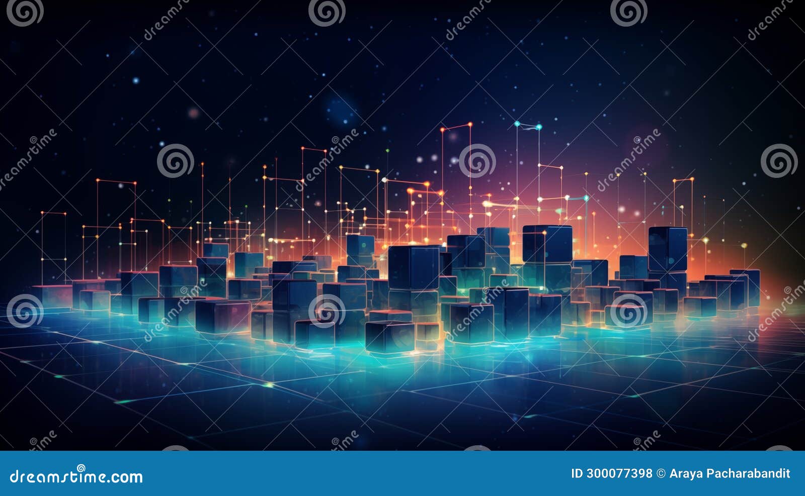 Dynamic Tech Integration Backdrop with Interconnected Circuit ...