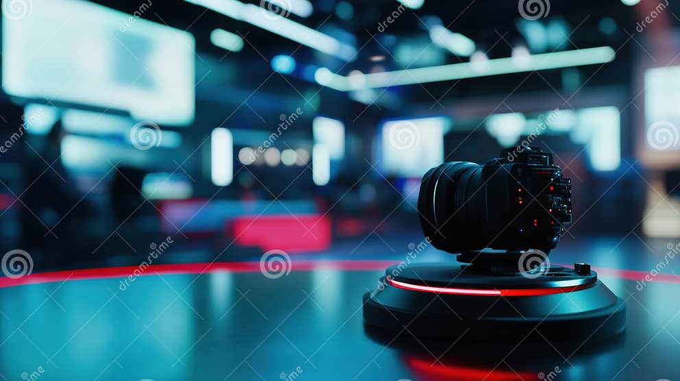 A Dynamic Television Studio Captures an Interview with a Focus on Media ...