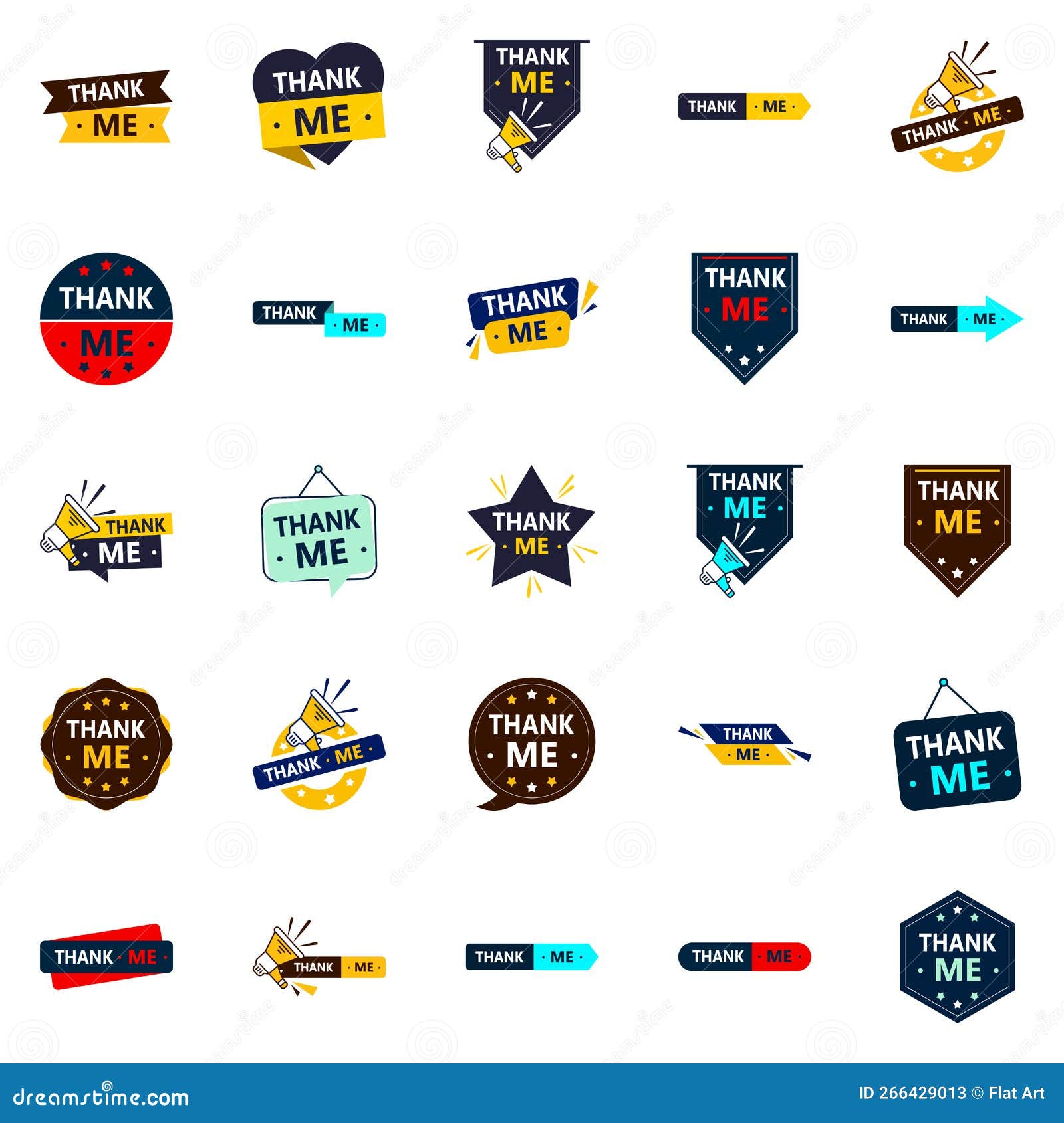 25 Dynamic Thank Me Banners To Show Your Appreciation Stock Vector ...