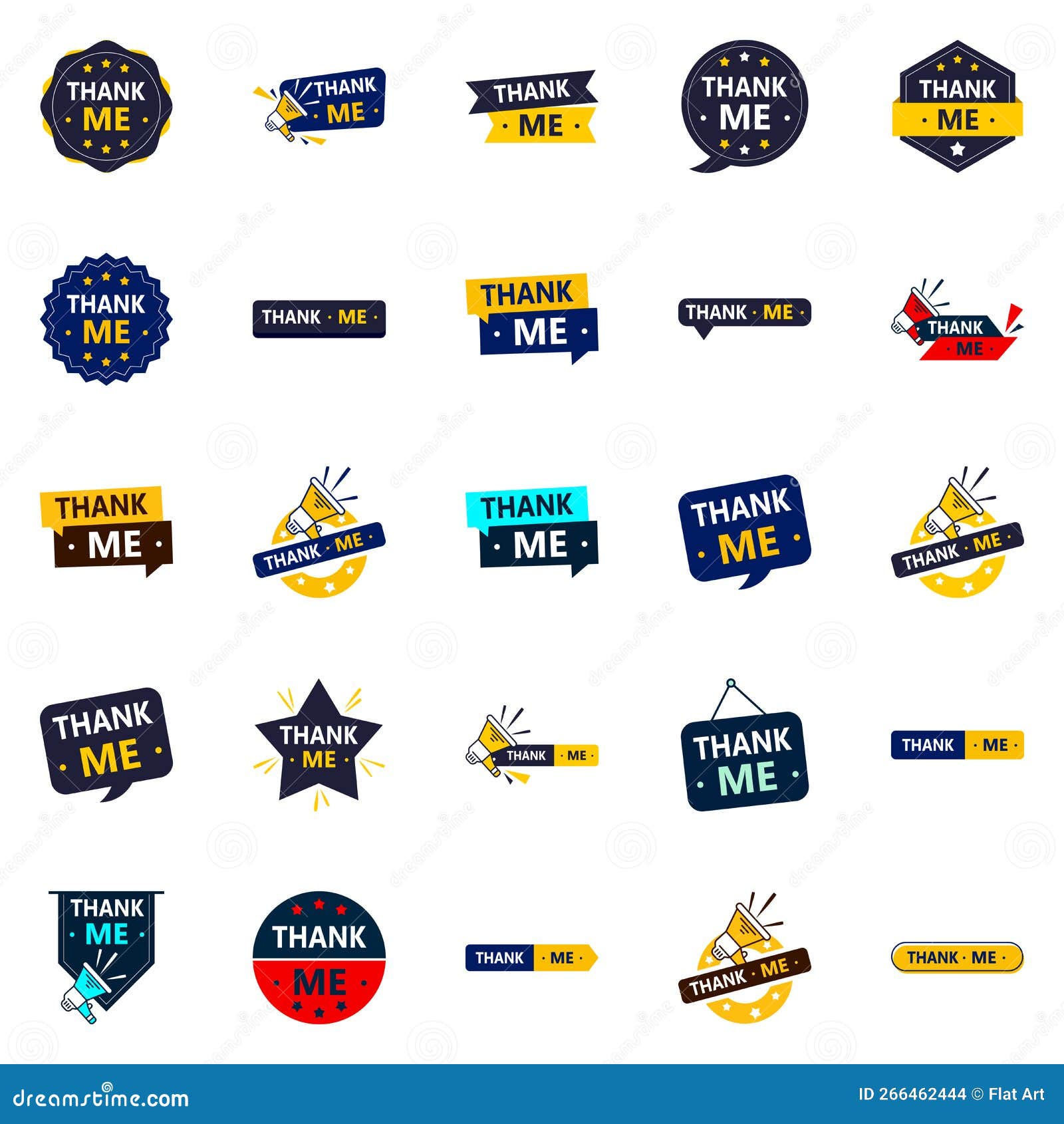 25 Dynamic Thank Me Banners To Show Your Appreciation Stock Vector ...