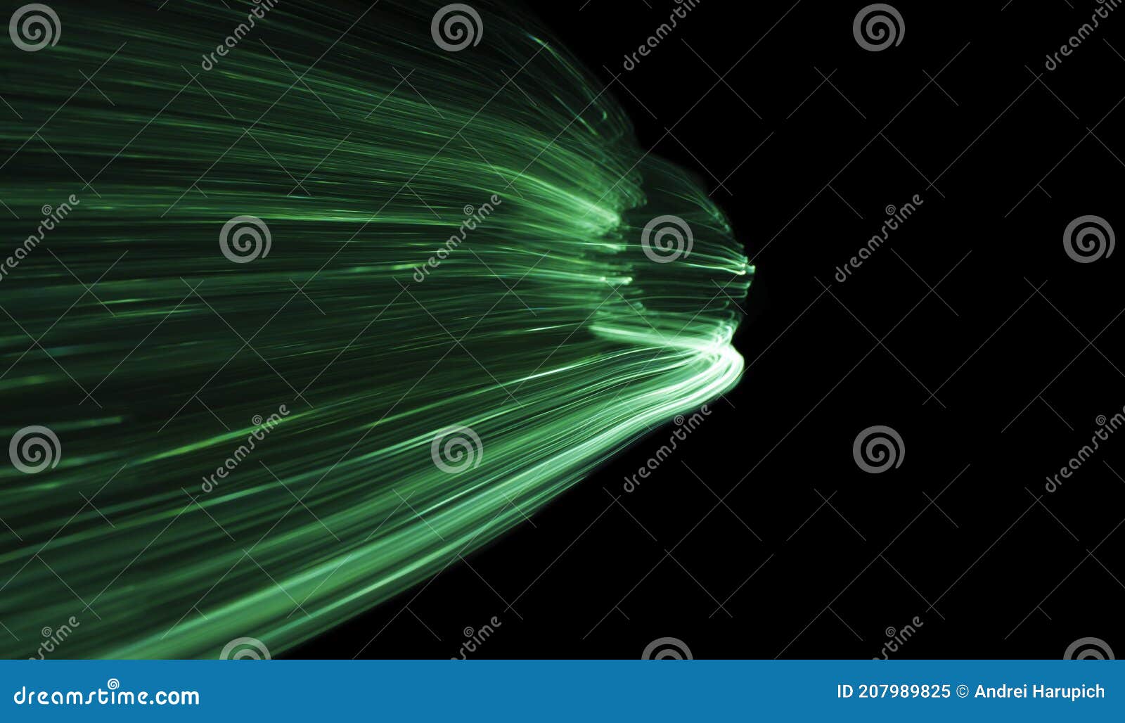 Dynamic Thin Green and White Light Lines Stock Image - Image of flash ...