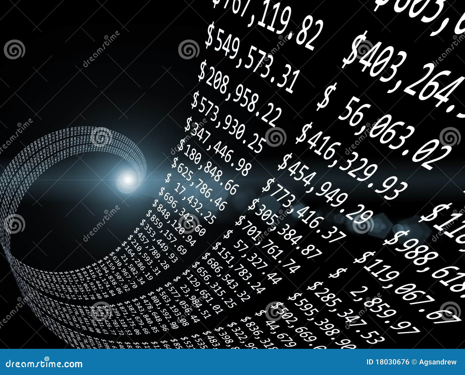 Dynamic Three Dimensional Money Stock Illustration - Illustration of ...