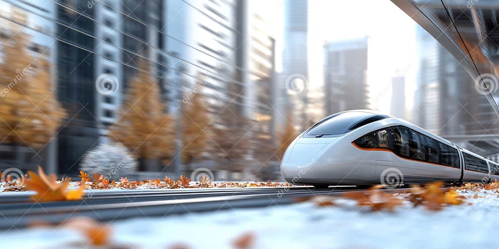 Dynamic Train Image: High-speed Motion, Modern Design, Sleek Structure ...