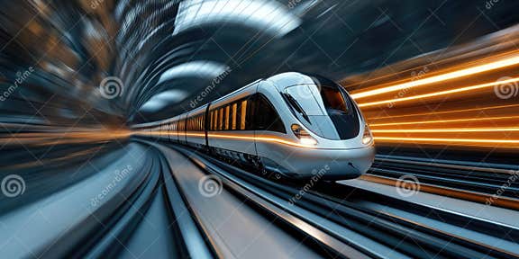 Dynamic Train Image: High-speed Motion, Modern Design, Sleek Structure ...