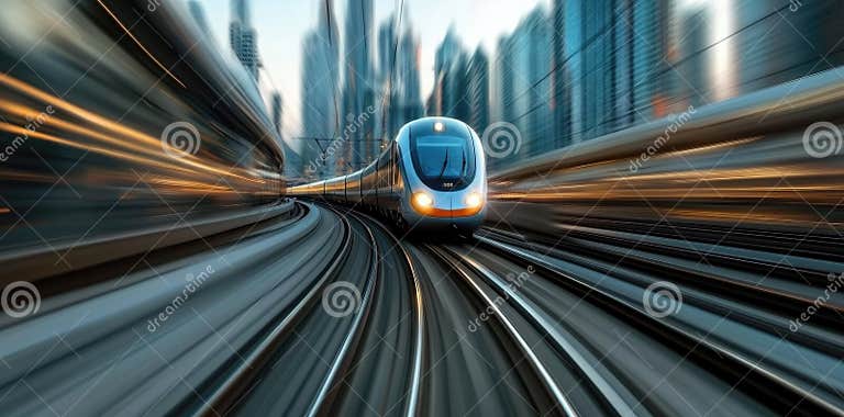 Dynamic Train Image: High-speed Motion, Modern Design, Sleek Structure ...