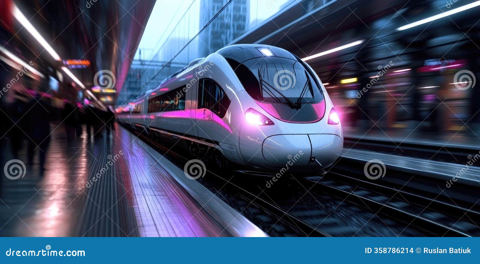 Dynamic Train Image: High-speed Motion, Modern Design, Sleek Structure ...