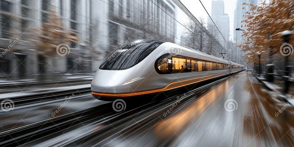 Dynamic Train Image: High-speed Motion, Modern Design, Sleek Structure ...