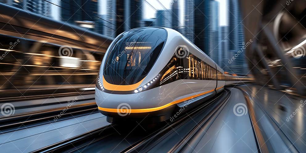 Dynamic Train Image: High-speed Motion, Modern Design, Sleek Structure ...