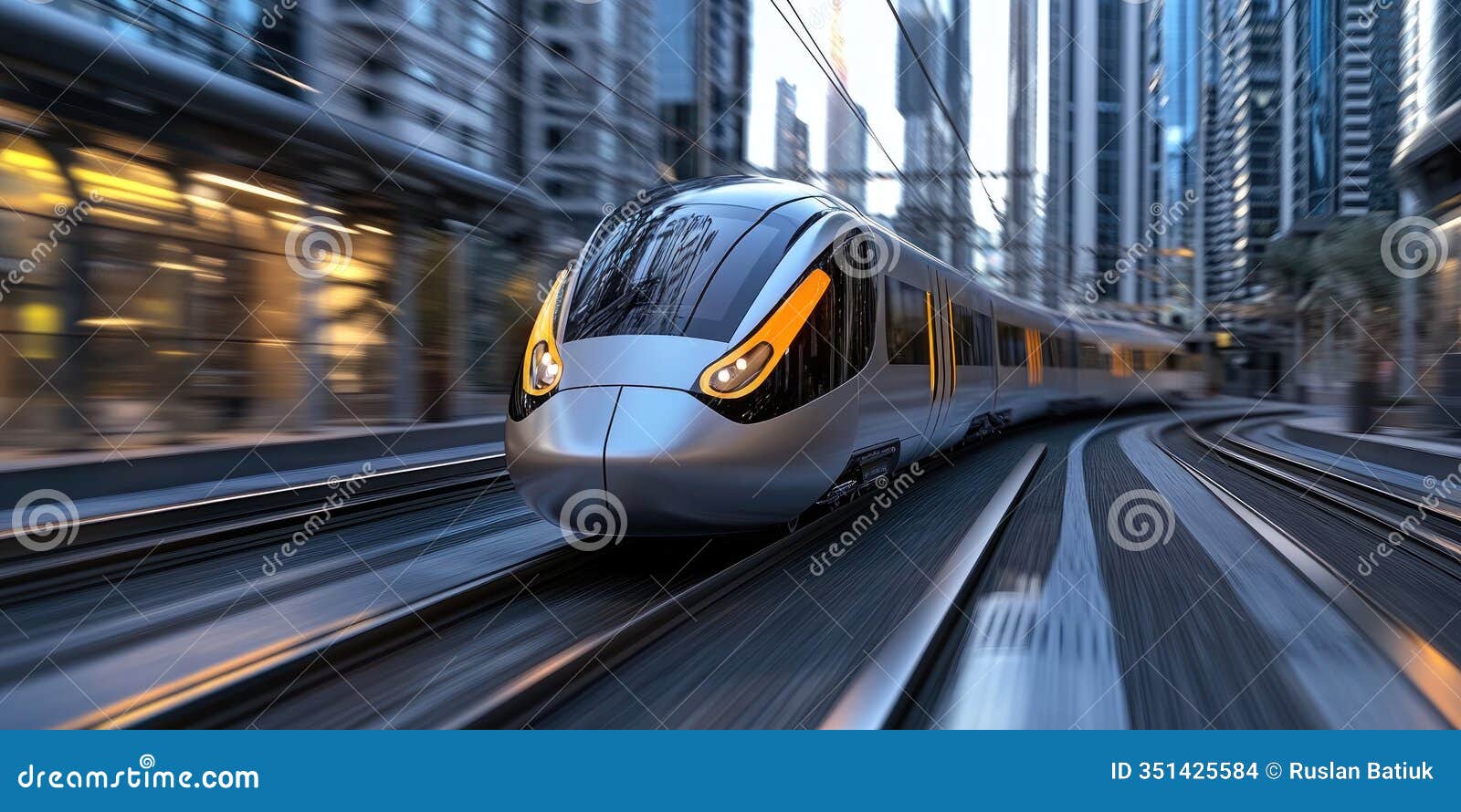 Dynamic Train Image: High-speed Motion, Modern Design, Sleek Structure ...