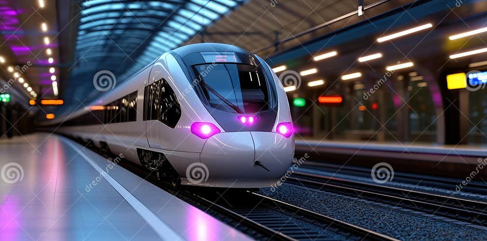Dynamic Train Image: High-speed Motion, Modern Design, Sleek Structure ...