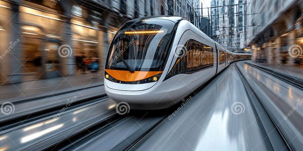 Dynamic Train Image: High-speed Motion, Modern Design, Sleek Structure ...