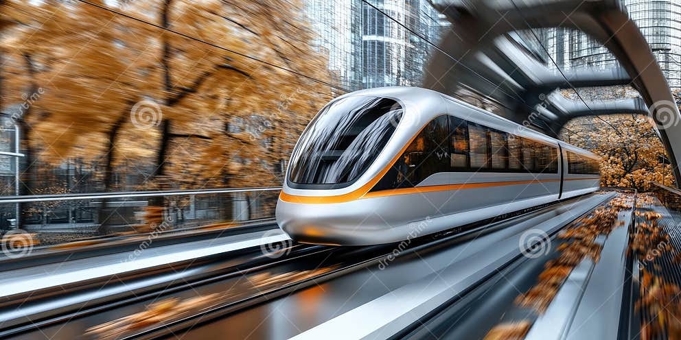 Dynamic Train Image: High-speed Motion, Modern Design, Sleek Structure ...