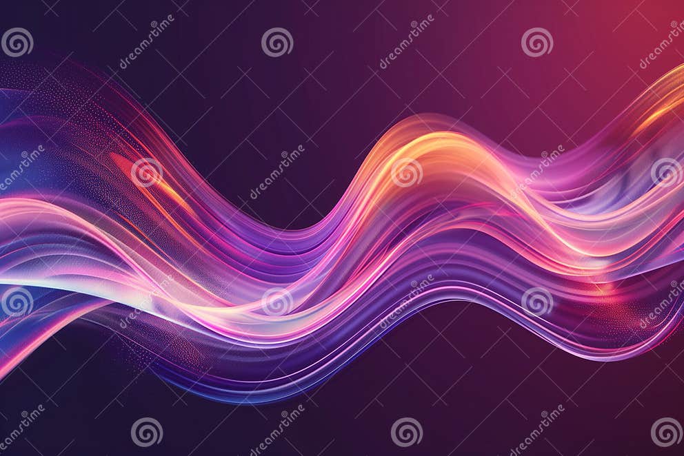 Dynamic Translucent Gradient Stream Motion with Neon Light Trails and ...