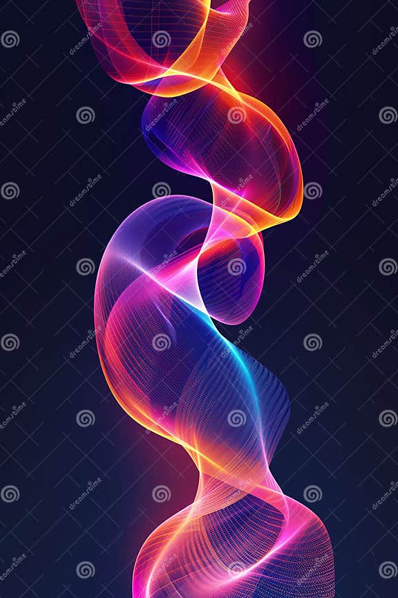 Dynamic Translucent Gradient Stream Motion with Neon Light Trails and ...