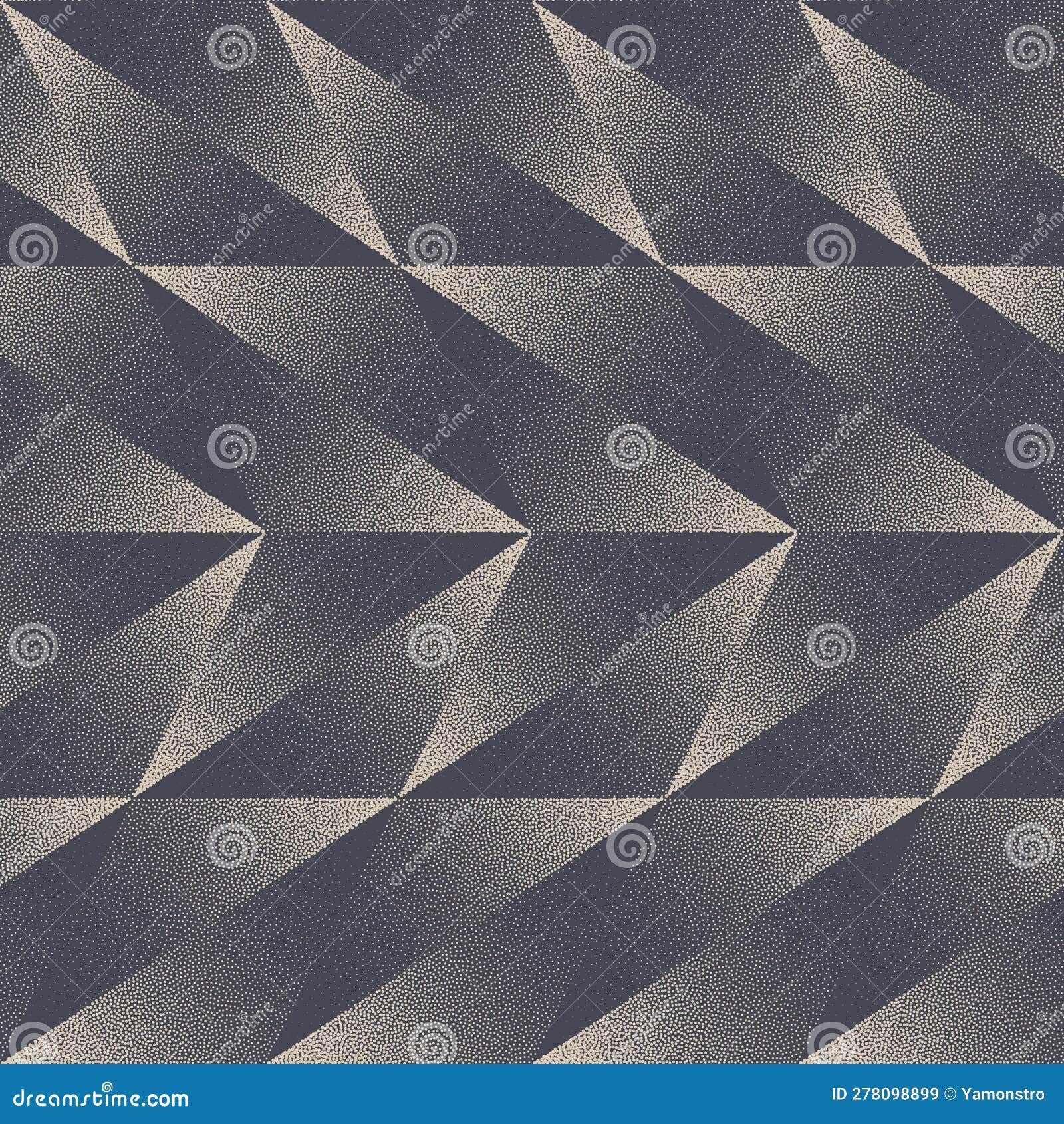Dynamic Triangular Structure Seamless Pattern Vector Dotwork Abstract Background Stock Vector 0609