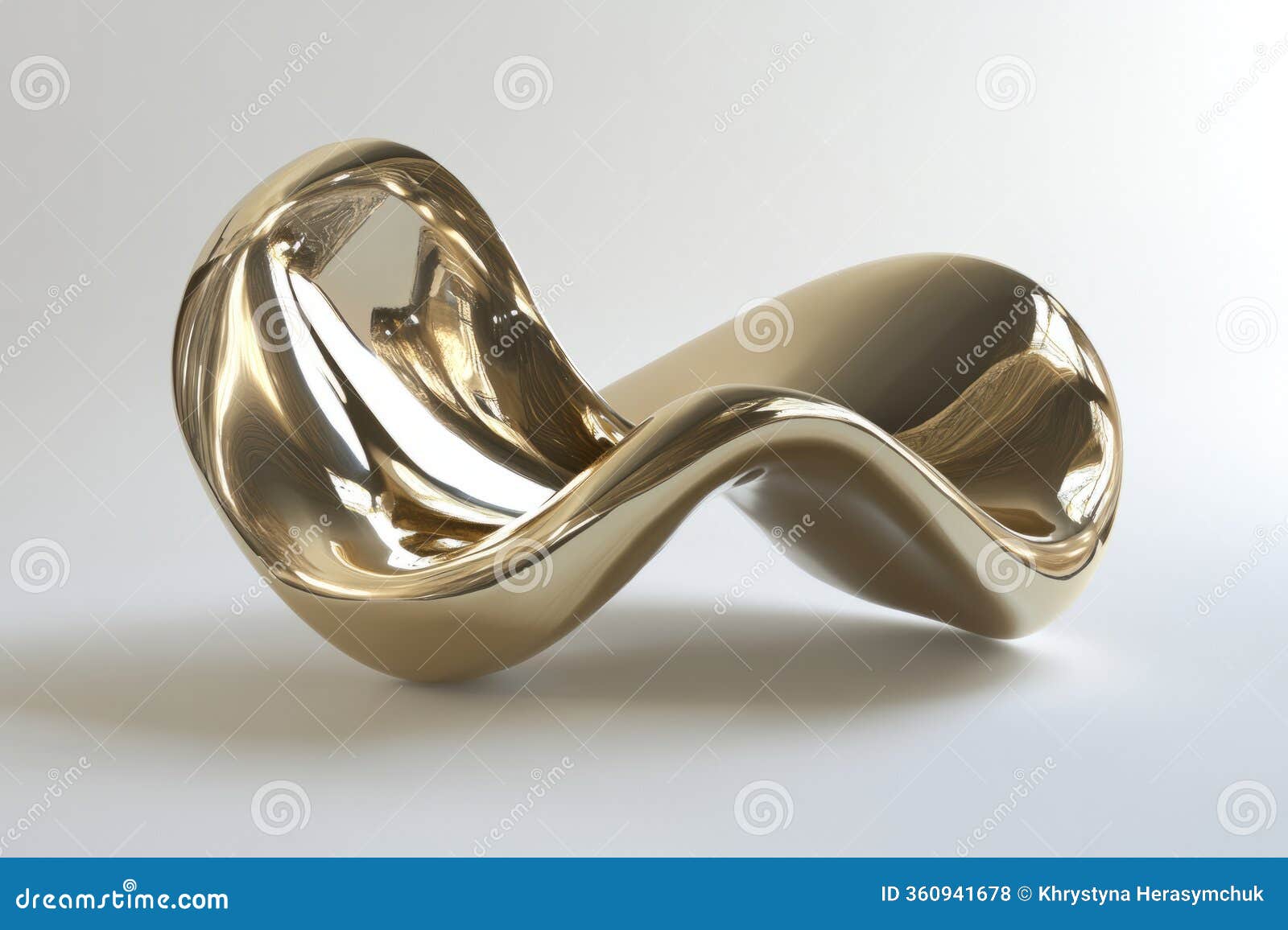 Dynamic Twisting Form in Light Gold, Spiraling Smoothly, Creating a ...