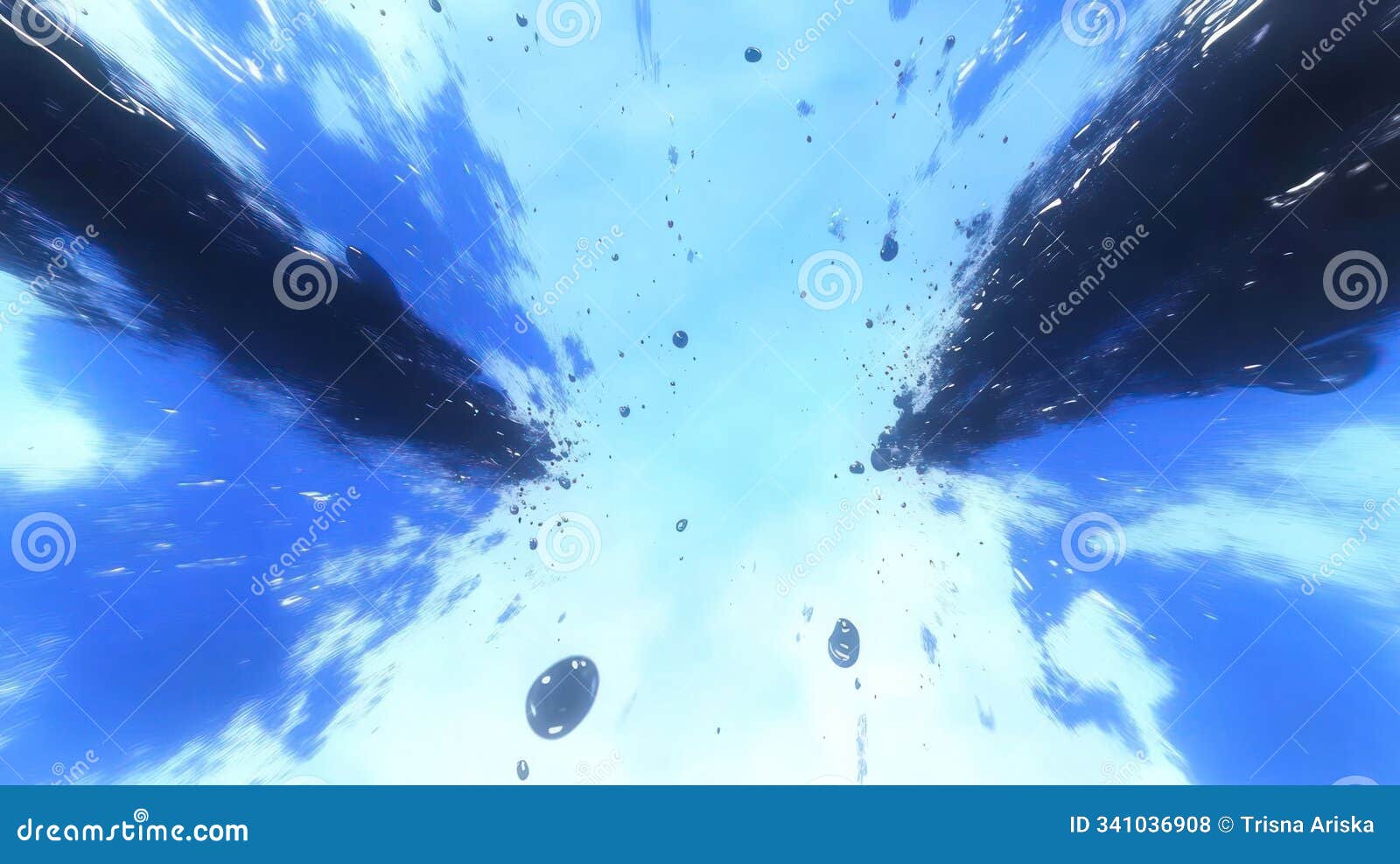 A Dynamic Underwater Scene Showcasing Light and Water Movement Stock ...