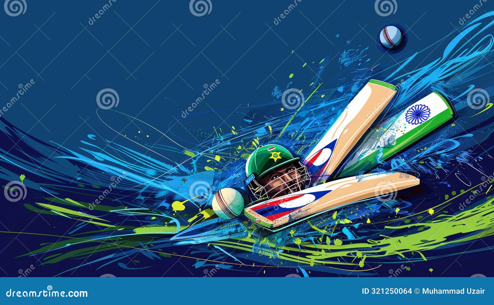 Dynamic Cricket Shot Impact Ball Hitting Bat Showcases Power And Energy ...