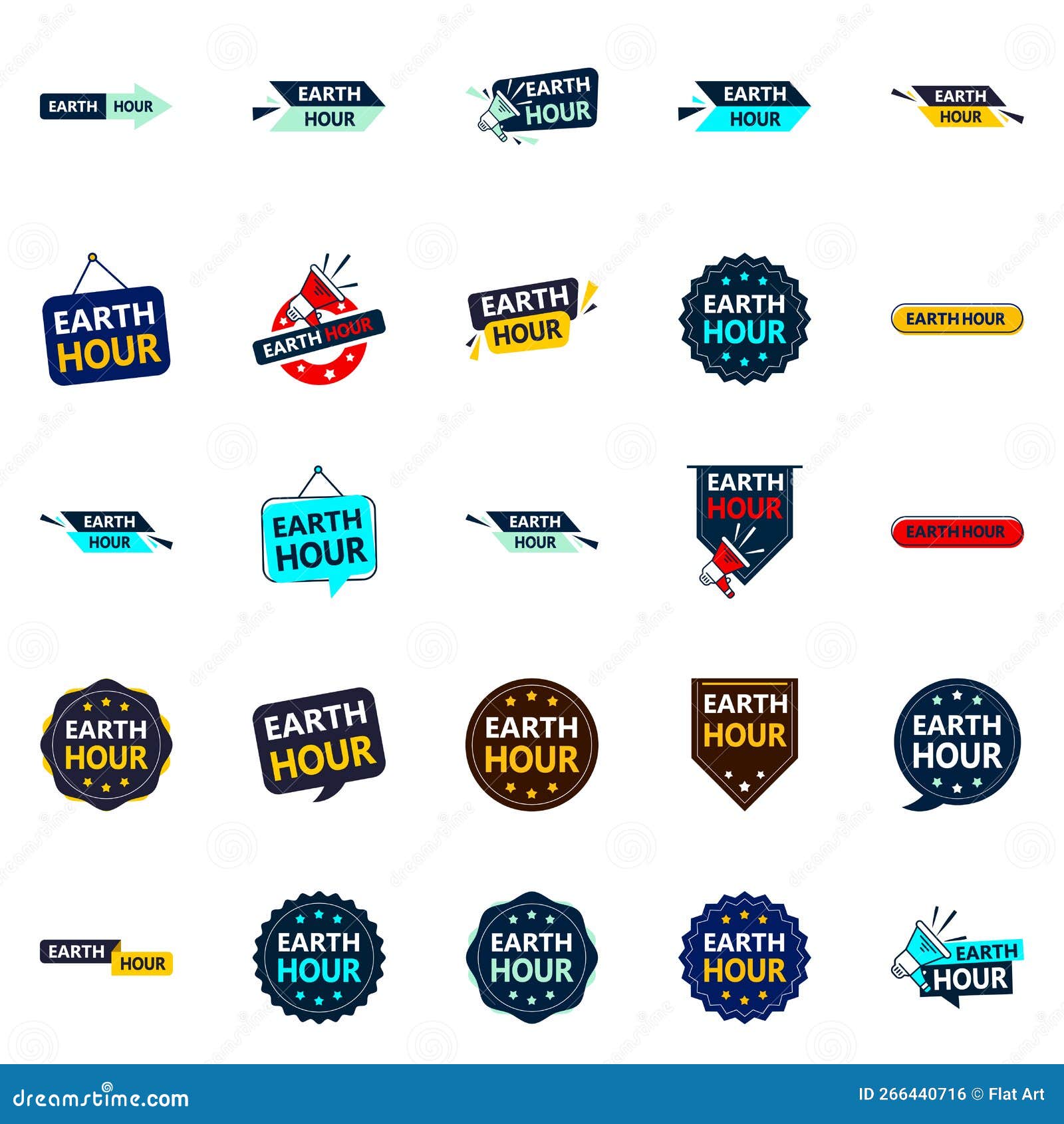 25 Dynamic Vector Designs in the Earth Hour Pack Perfect for ...