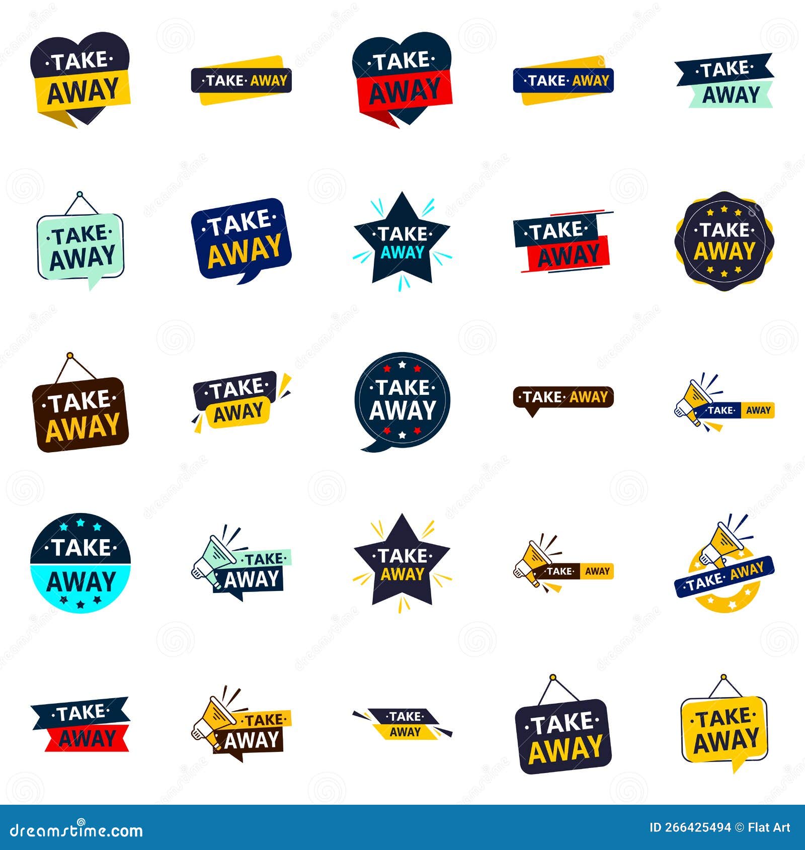 25 Dynamic Vector Designs in the Take Away Pack Perfect for Food ...