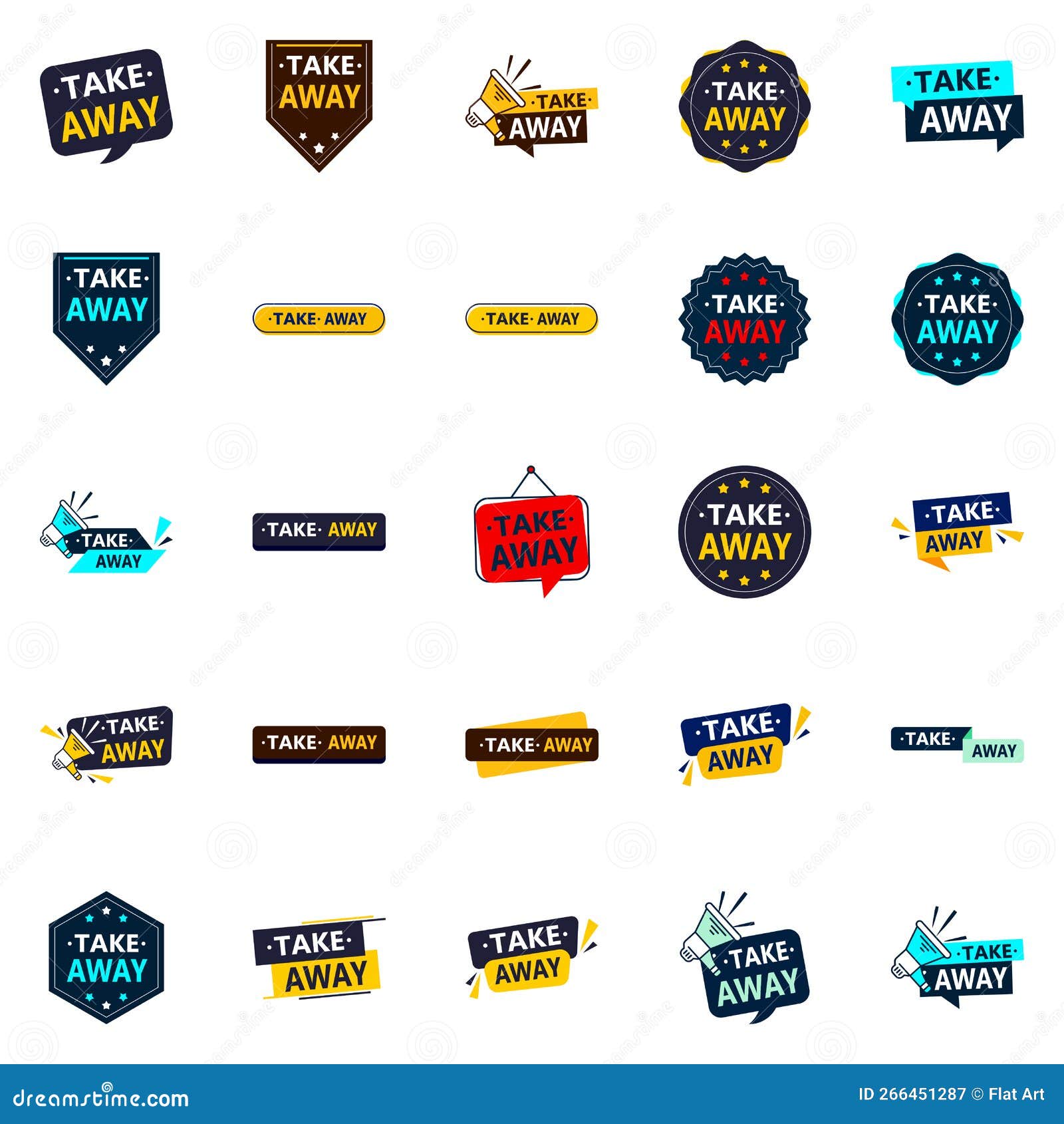 25 Dynamic Vector Designs in the Take Away Pack Perfect for Food ...