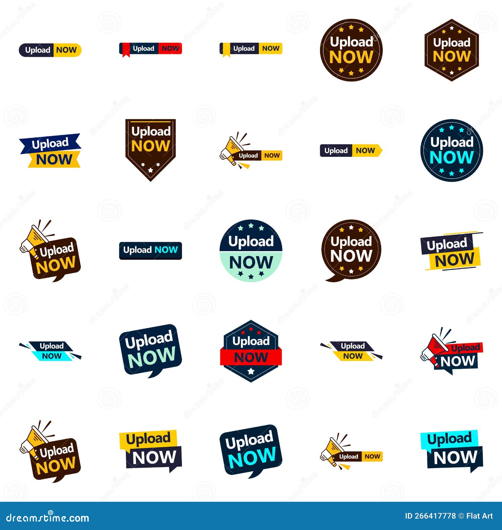 25 Dynamic Vector Designs in the Upload Now Pack Perfect for Marketing ...
