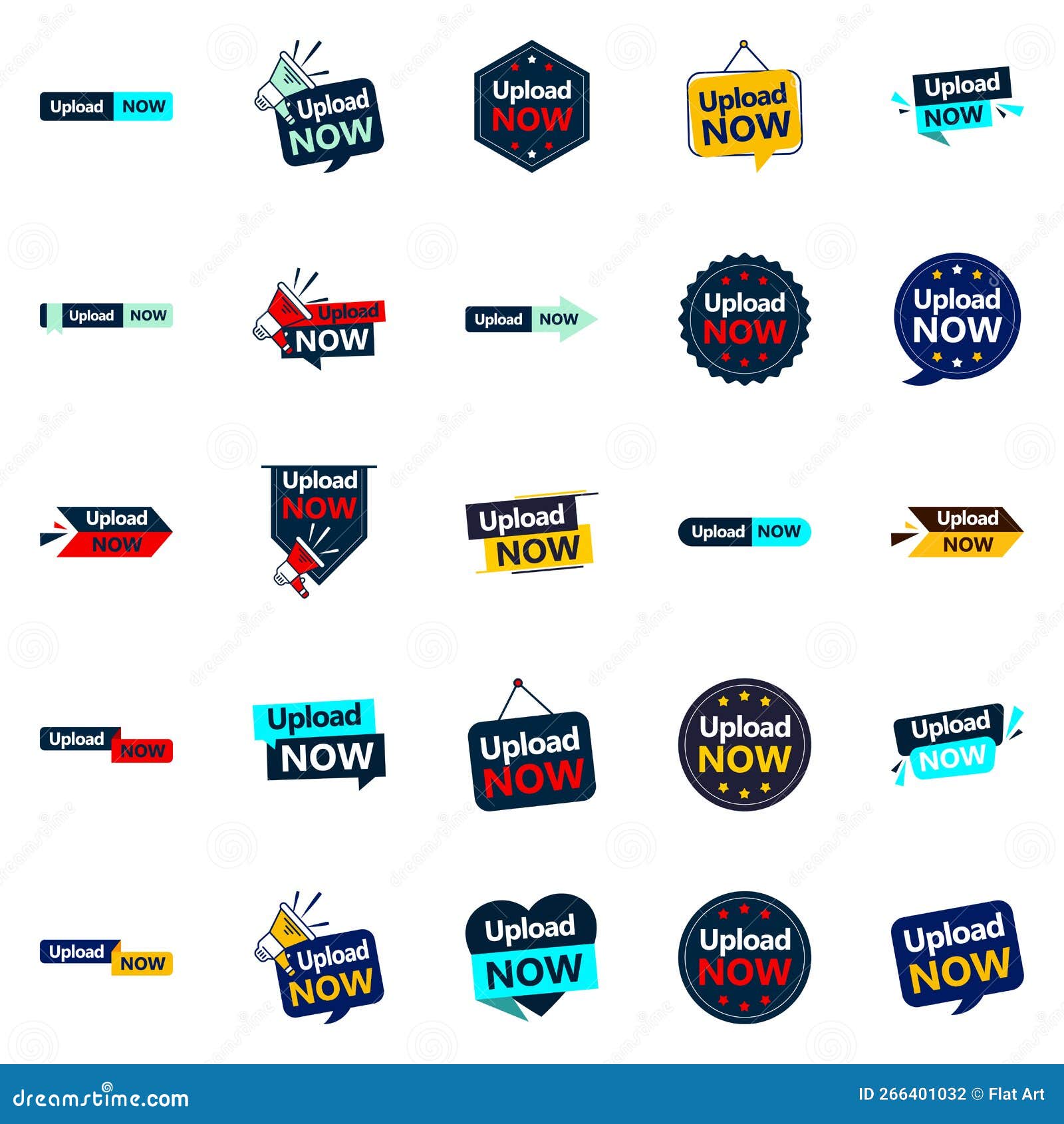 25 Dynamic Vector Designs in the Upload Now Pack Perfect for Sales and ...