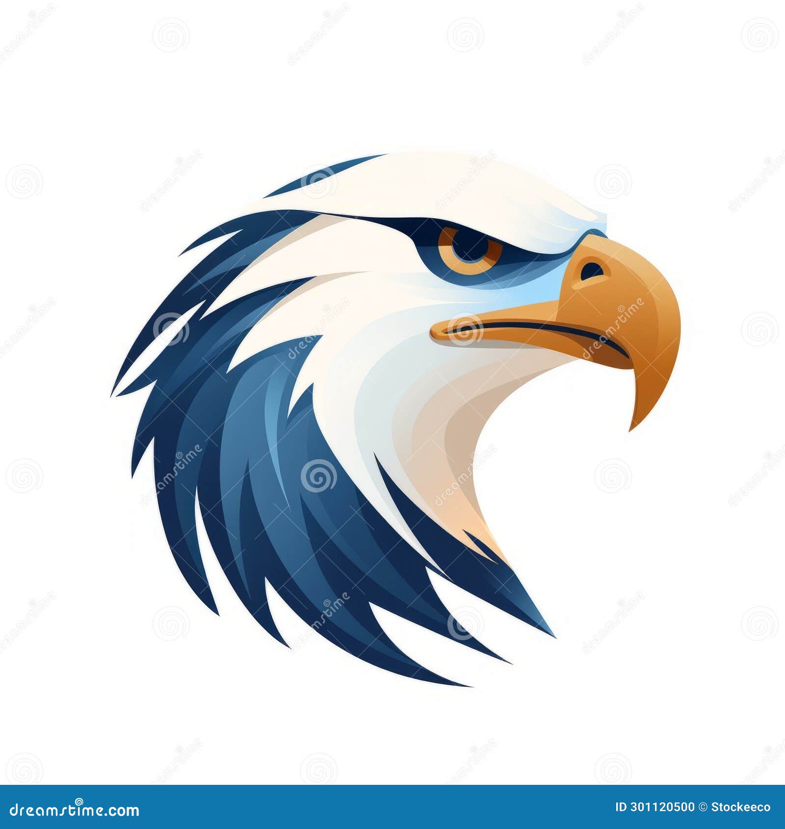 Dynamic Vector Eagle Head Icon in Hyper-realistic Style Stock ...