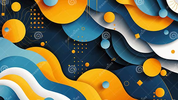 Dynamic Vector Flat Abstract Background with Layered Geometric Designs ...