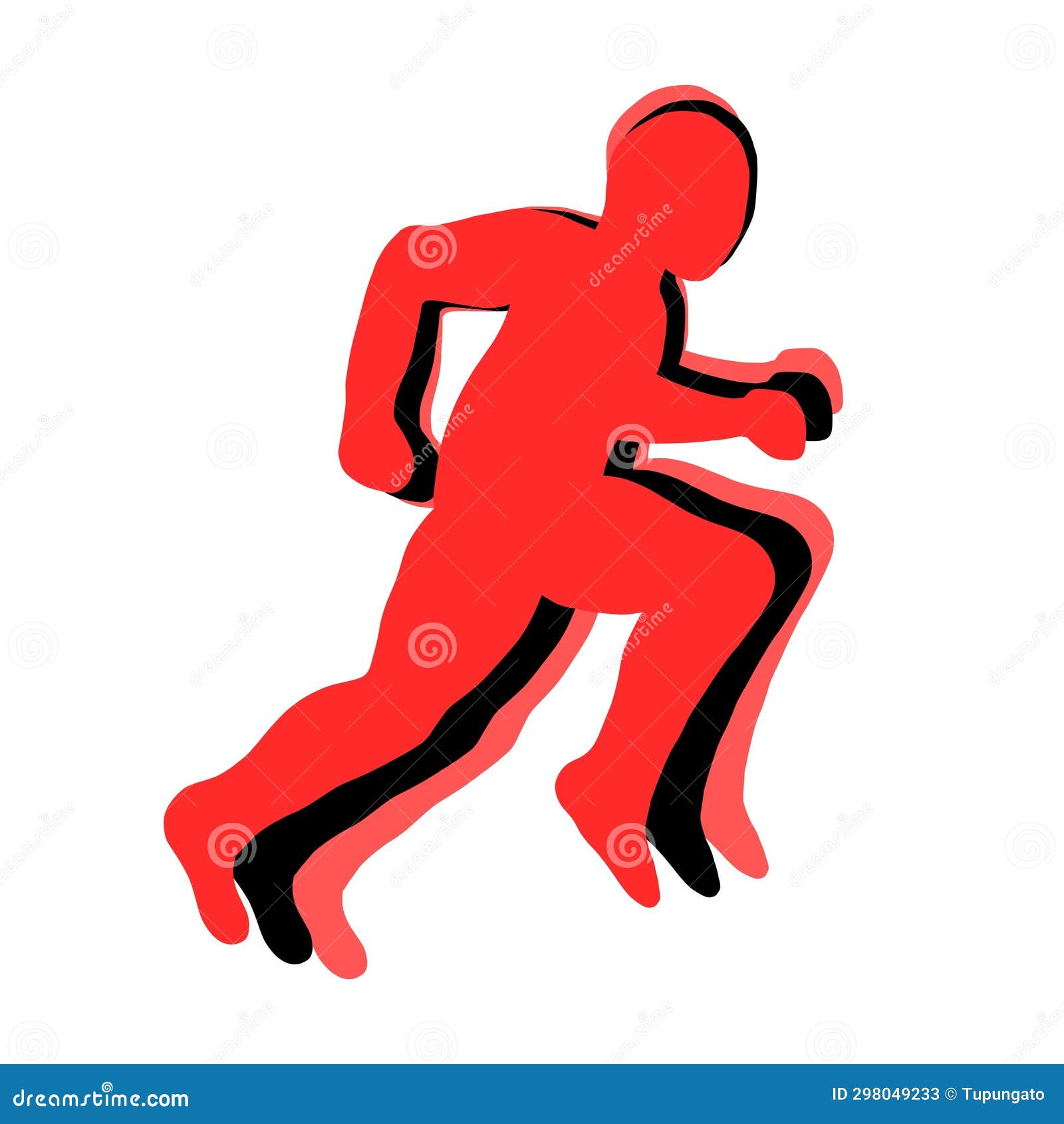 Dynamic vector running man stock vector. Illustration of silhouette ...