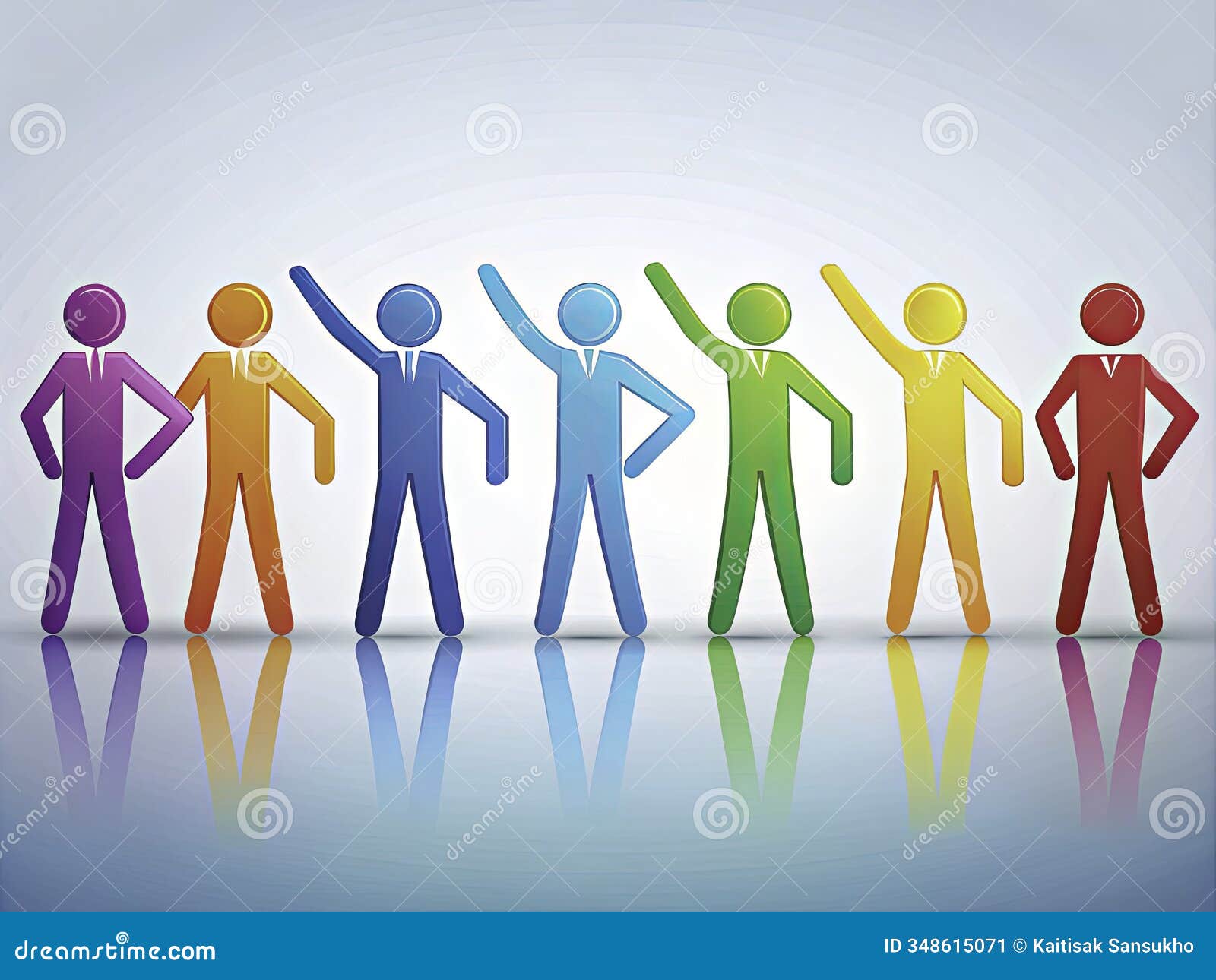 Dynamic Vector Stick Figure Icons: Colorful Pointing Illustrations for ...