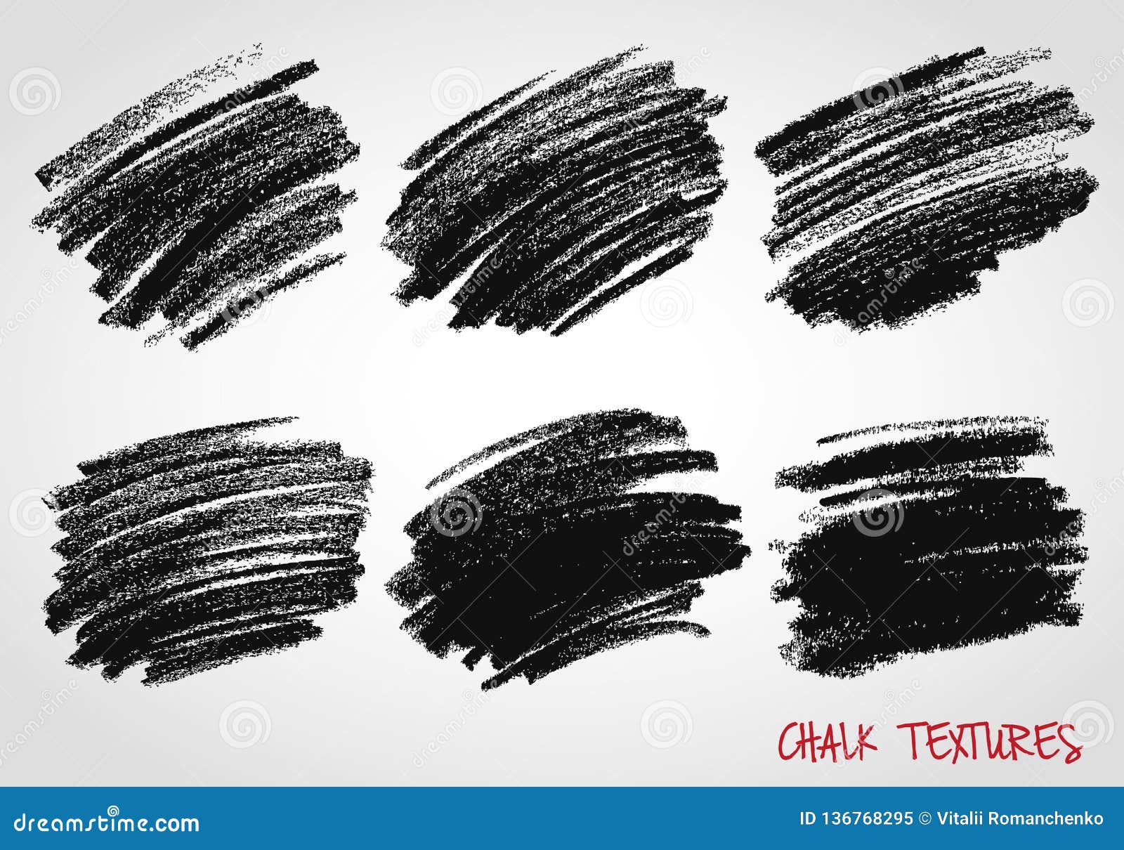 Dynamic Vector Strokes. Grunge Texture of Chalk. Wide Artistic Brush ...