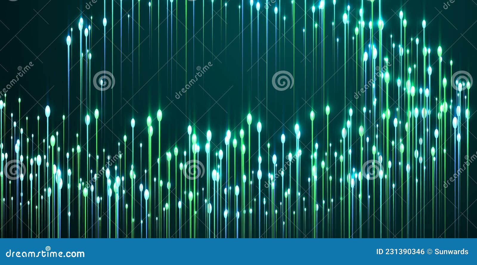 Dynamic Vertical Line Beams Data Flows Concept. Stock Vector ...