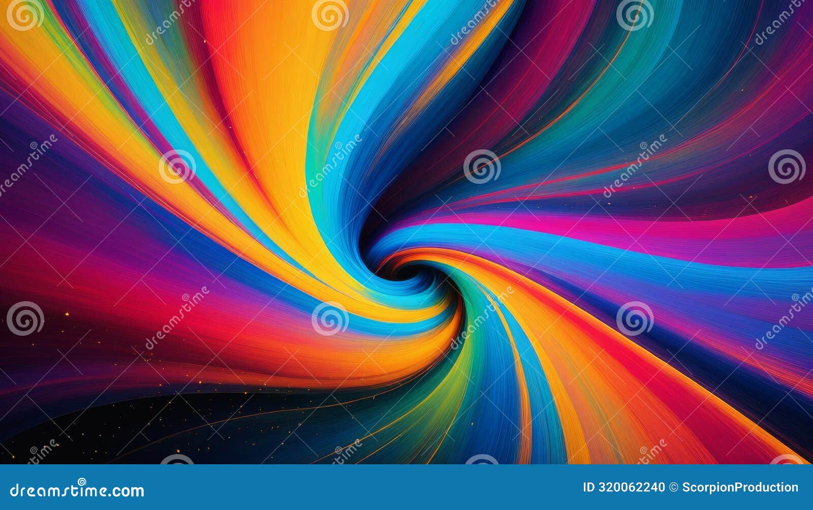 Vivid Swirling Rainbow Abstract Art Stock Photo - Image of digital ...